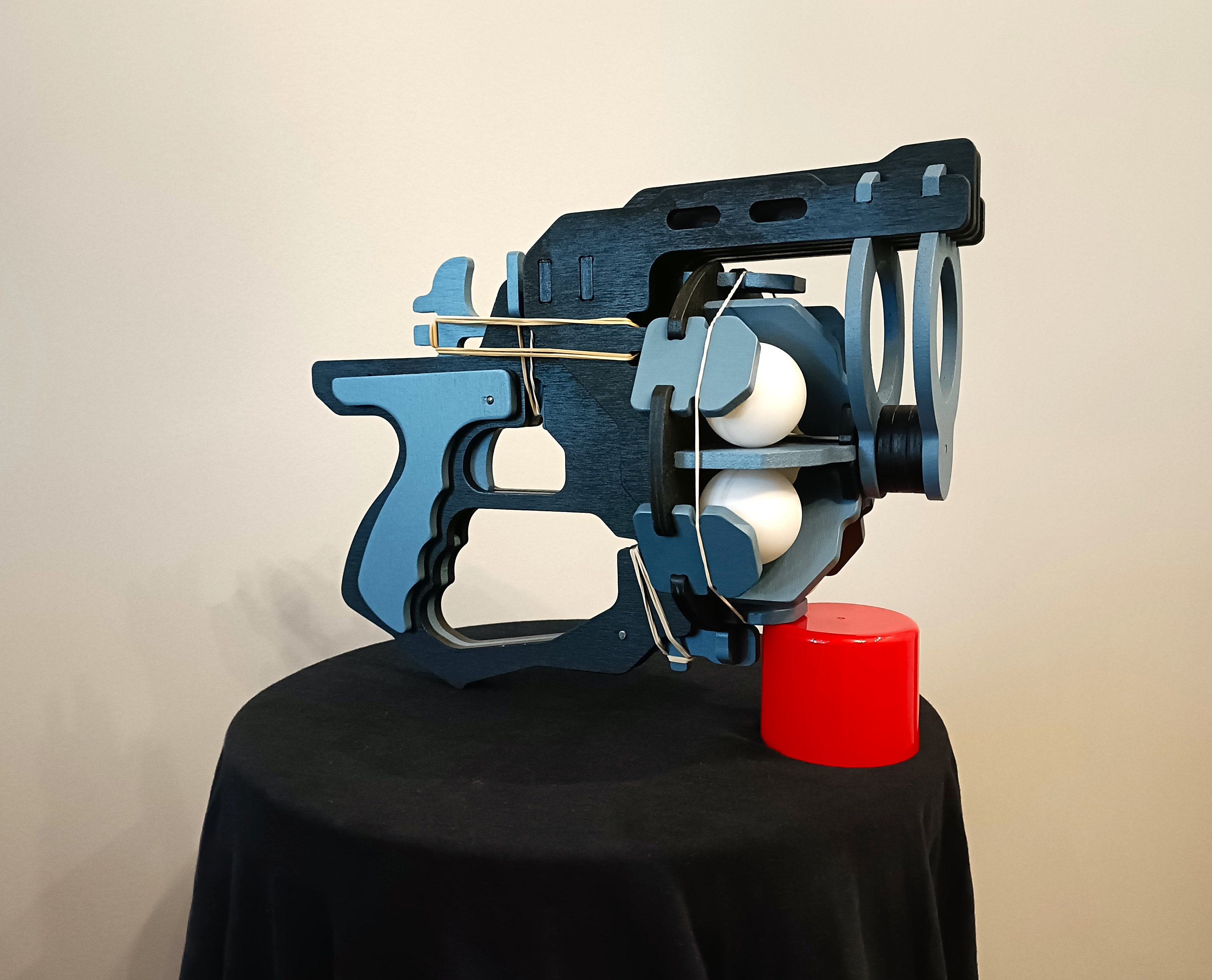 Ping Pong Gun, Plywood Pistol, Revolver, Rubber Band Gun - Etsy
