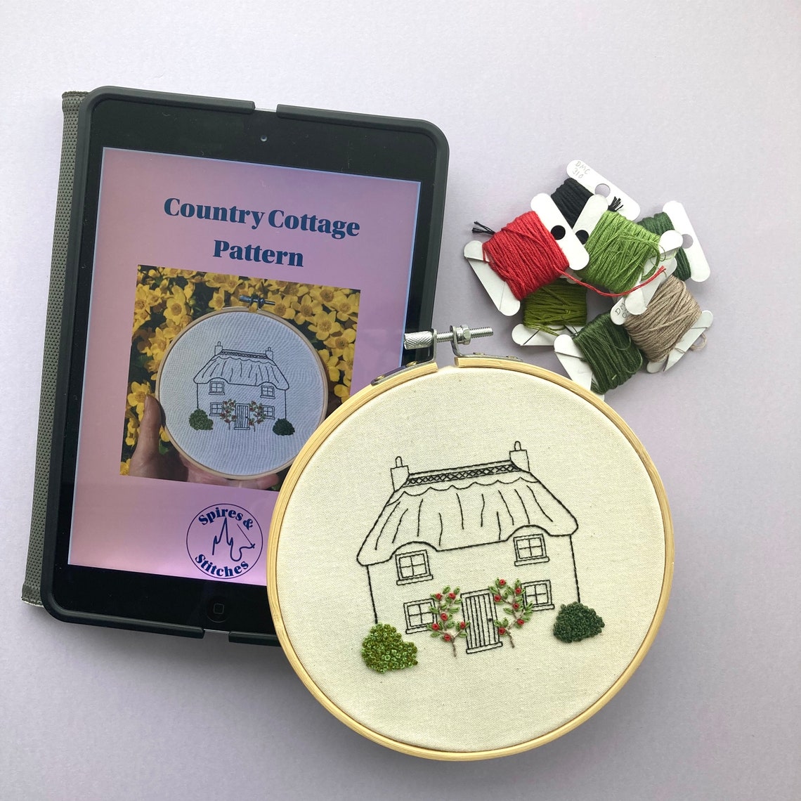 Country Cottage PDF Embroidery Pattern | English Cottagecore Embroidery ...