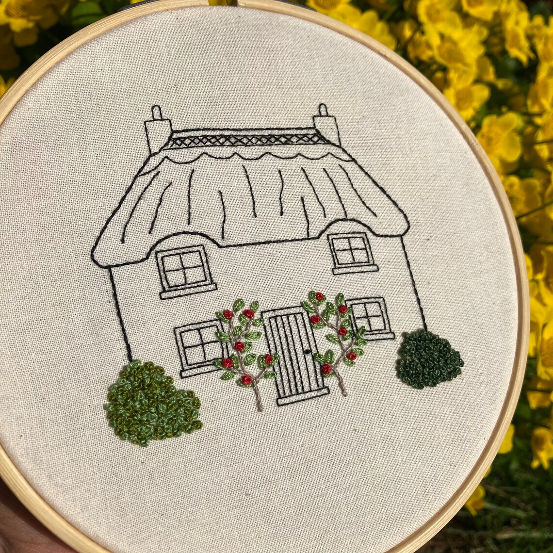 Country Cottage PDF Embroidery Pattern English Cottagecore - Etsy Australia