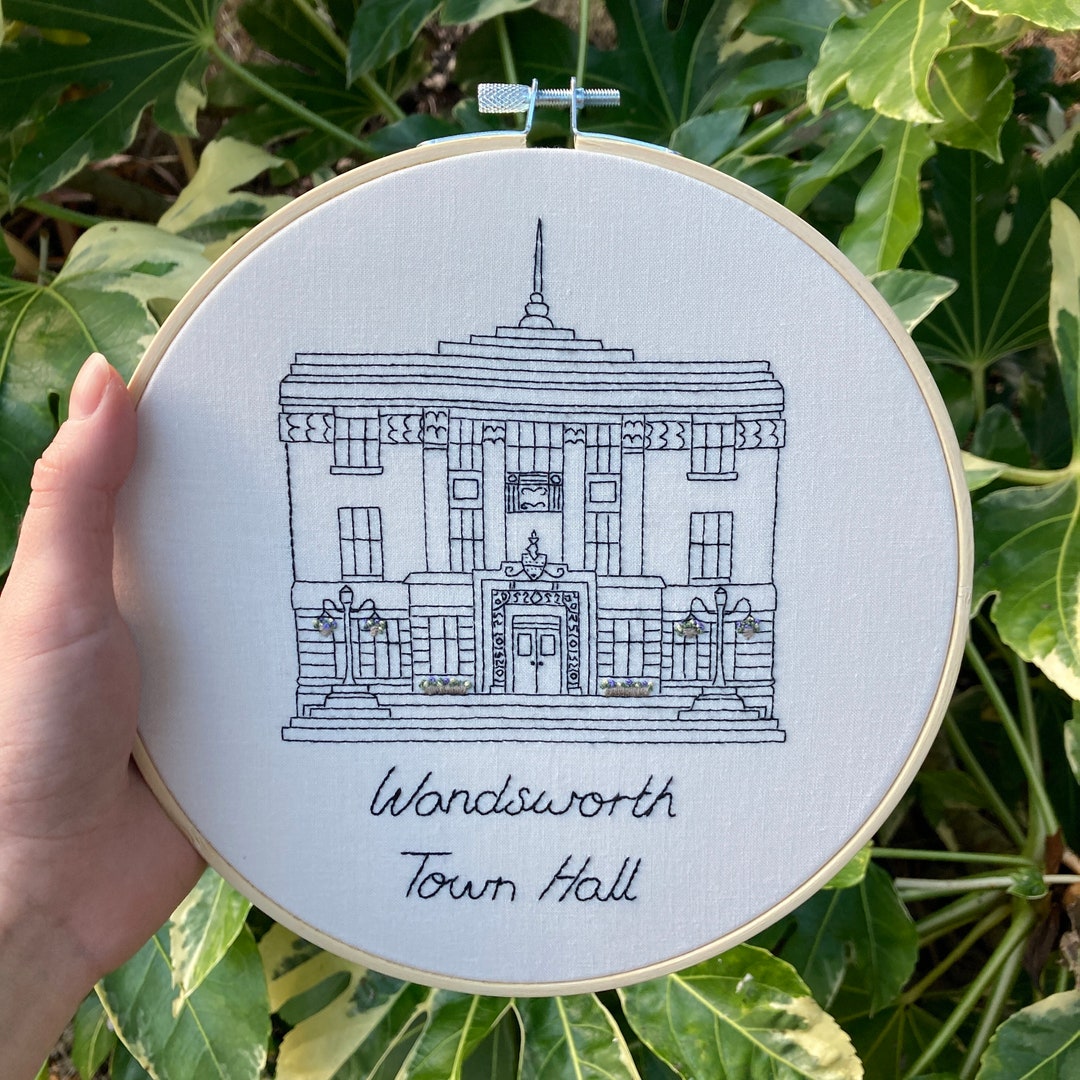 Custom Wedding Venue Embroidery Church Building Embroidery Personalised ...