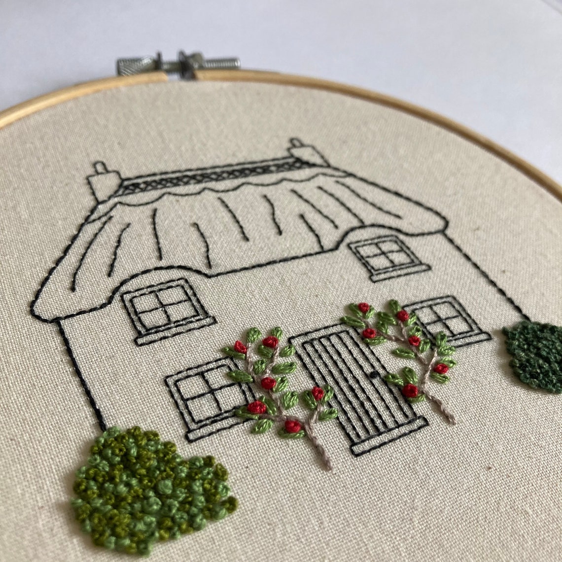 Country Cottage PDF Embroidery Pattern | English Cottagecore Embroidery ...