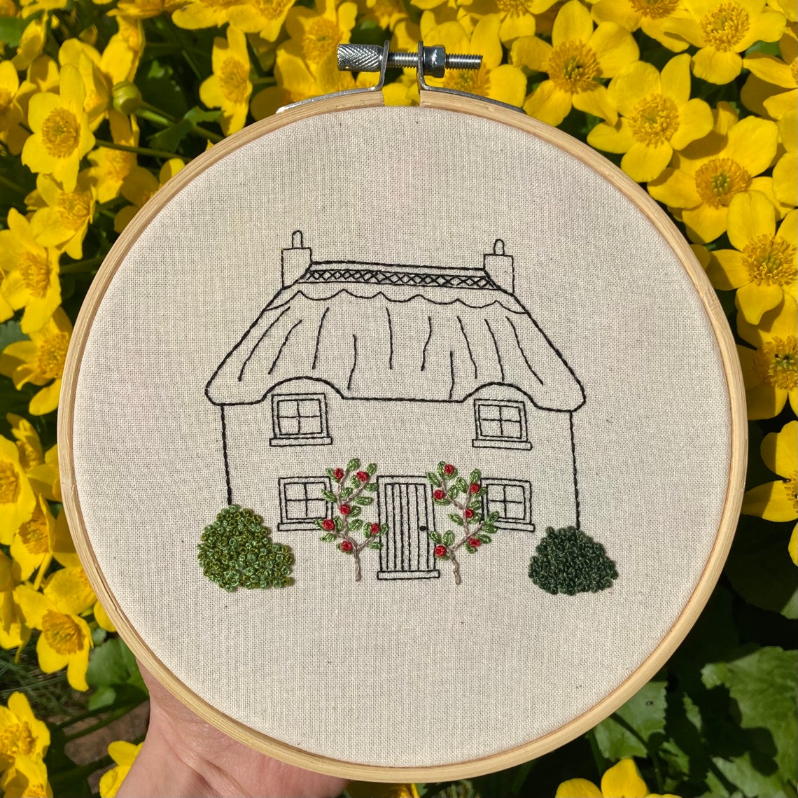 Country Cottage PDF Embroidery Pattern | English Cottagecore Embroidery ...
