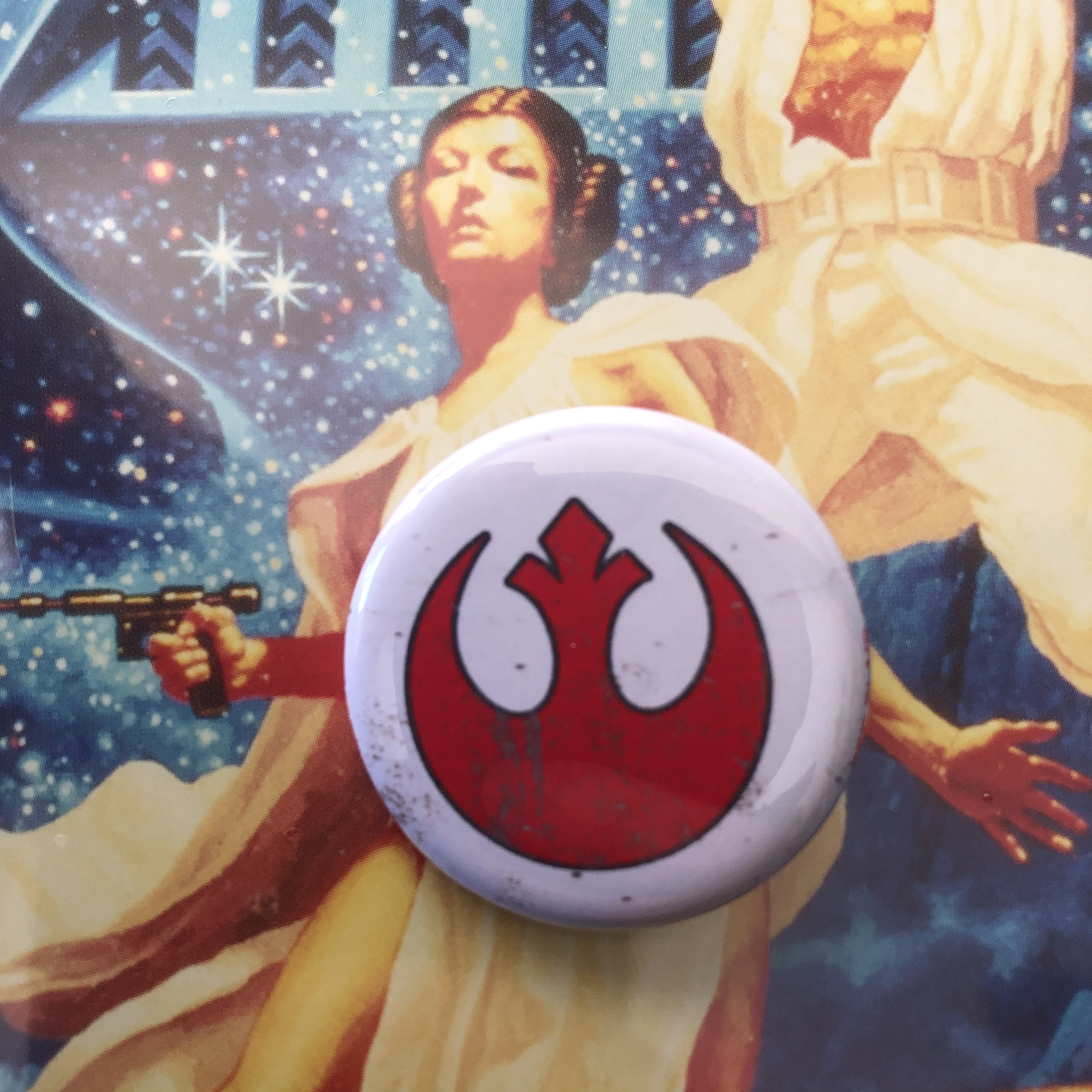 Star Wars Insignia Logo Button Pins Set of 6 Badges 1.25” Size Jedi ...