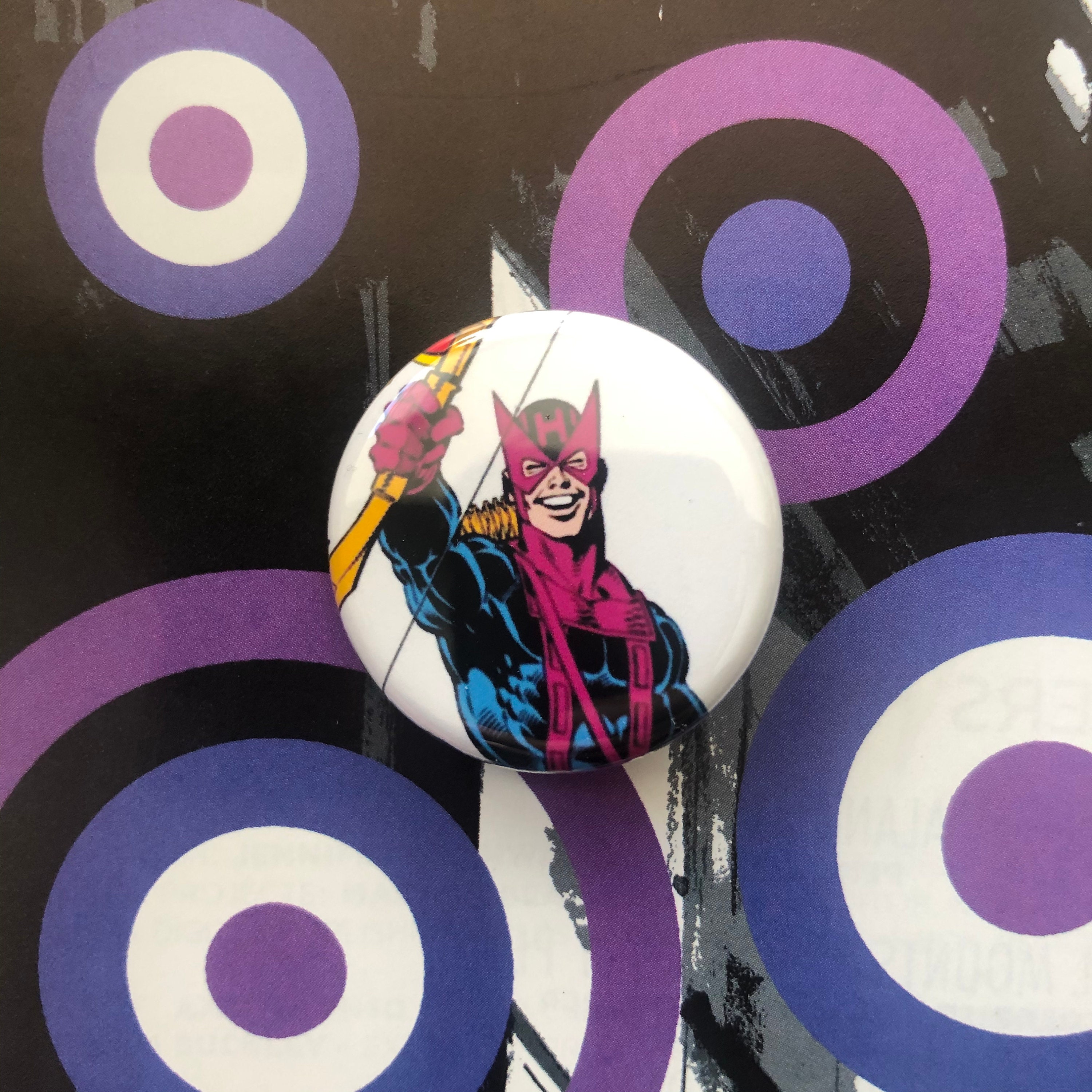 Hawkeye Pins Clint Barton Kate Bishop Superhero Button Set of - Etsy
