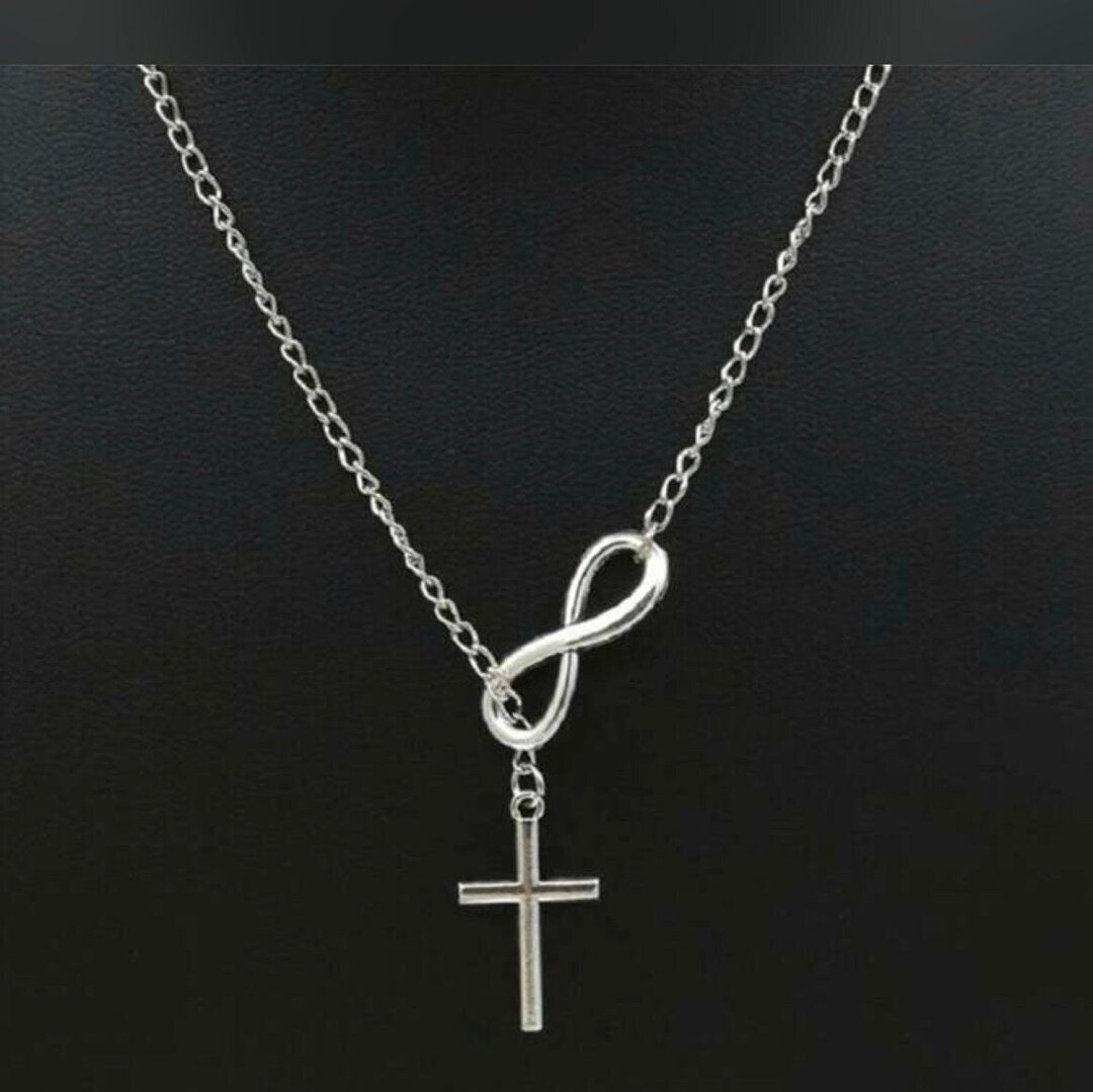 Infinity Cross Pendant Necklace - Etsy