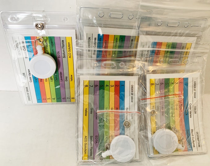 Phlebotomy Order of Draw Badge & Reel 5 Pc. Lot - Etsy