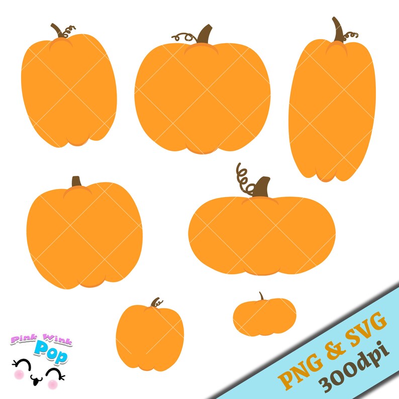 Pumpkin SVG PNG Vector Cut File for Cricut Printables Signs Stickers ...
