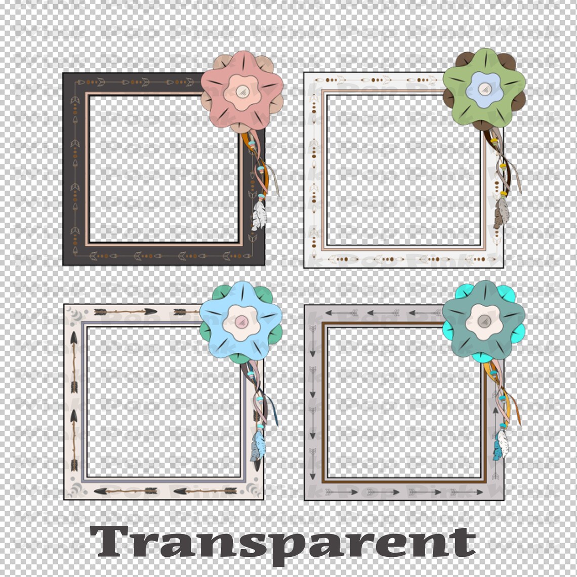 PNG JPG Arrow Border Frames for Scrapbooking Printables Signs - Etsy