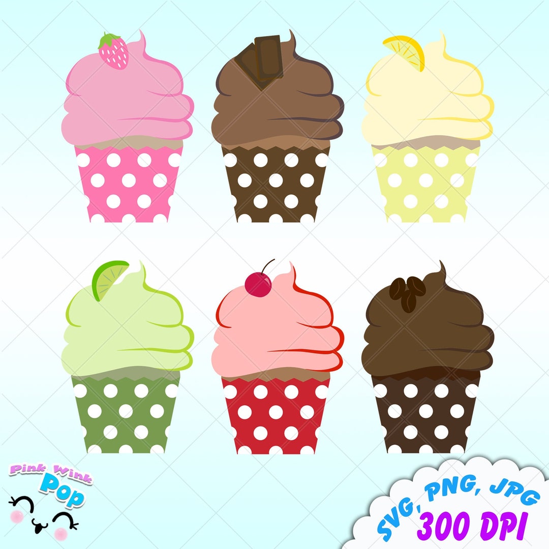 Cupcake SVG PNG JPG Vector Dessert Cut File for Planners Showers Tee ...