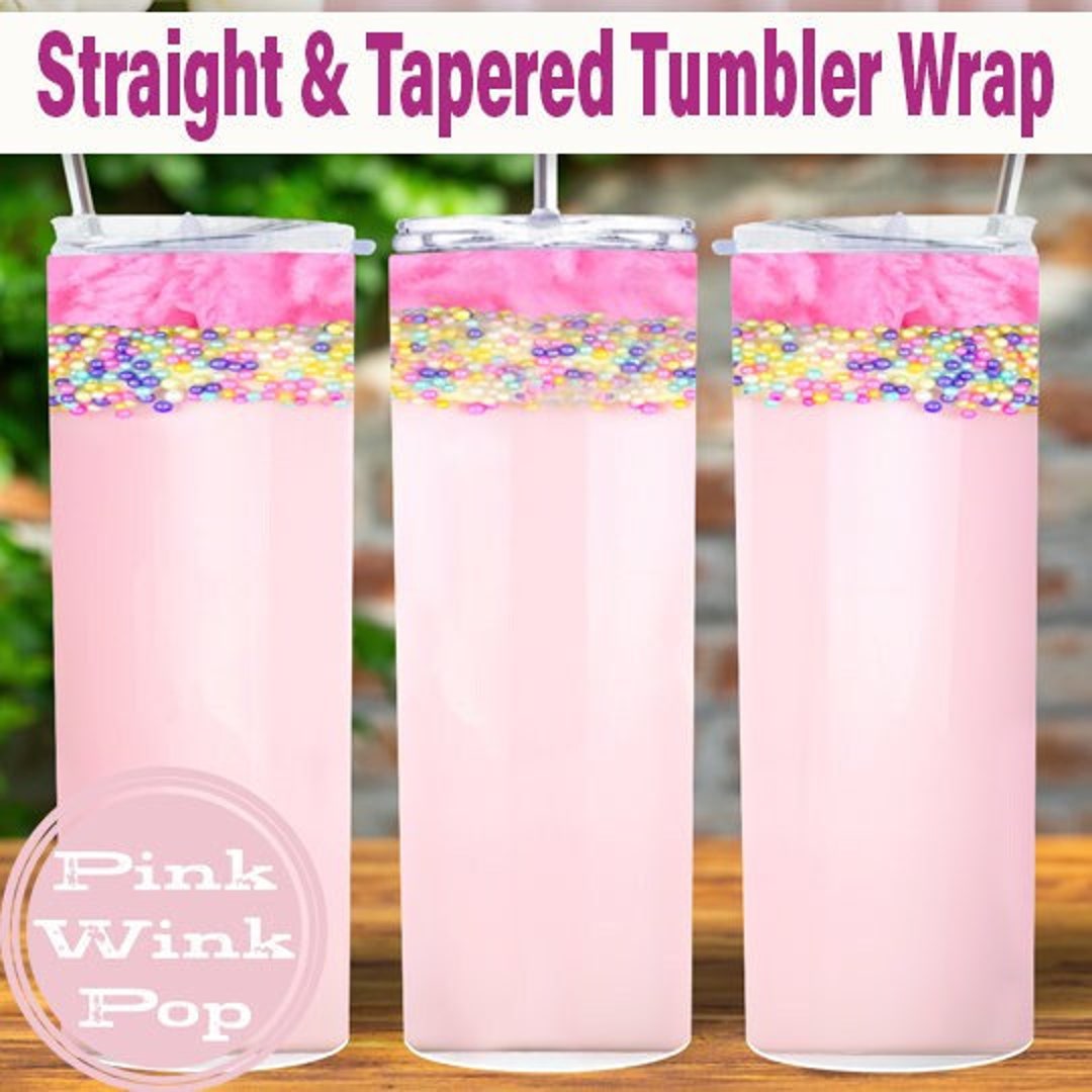 Pink Cotton Candy Milkshake Tumbler Wrap Sublimation - Etsy