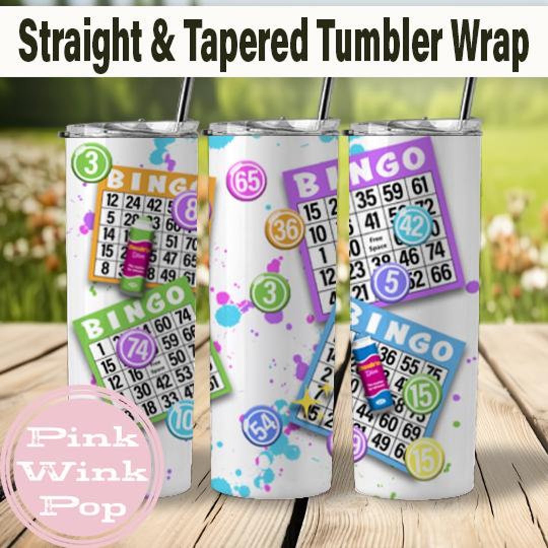 Bingo Tumbler Sublimation Design Wrap, Instant Download, Tumbler Wrap ...