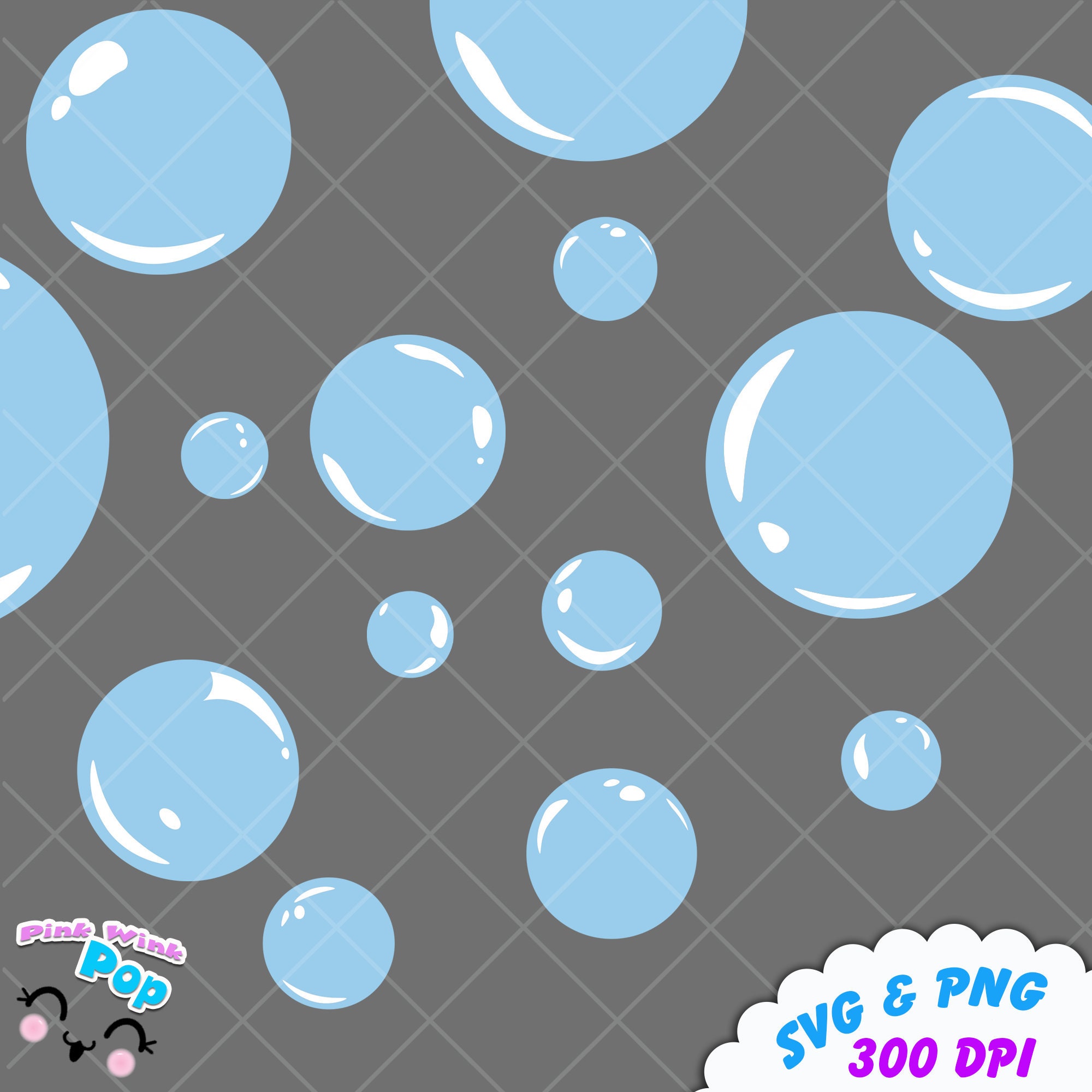 Bubbles SVG PNG Vector Cut File for Cricut Printables Signs Stickers ...