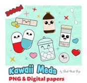 Kawaii Hospital SVG Cut Files, Cute Kawaii Medical Accessories Cutting ...