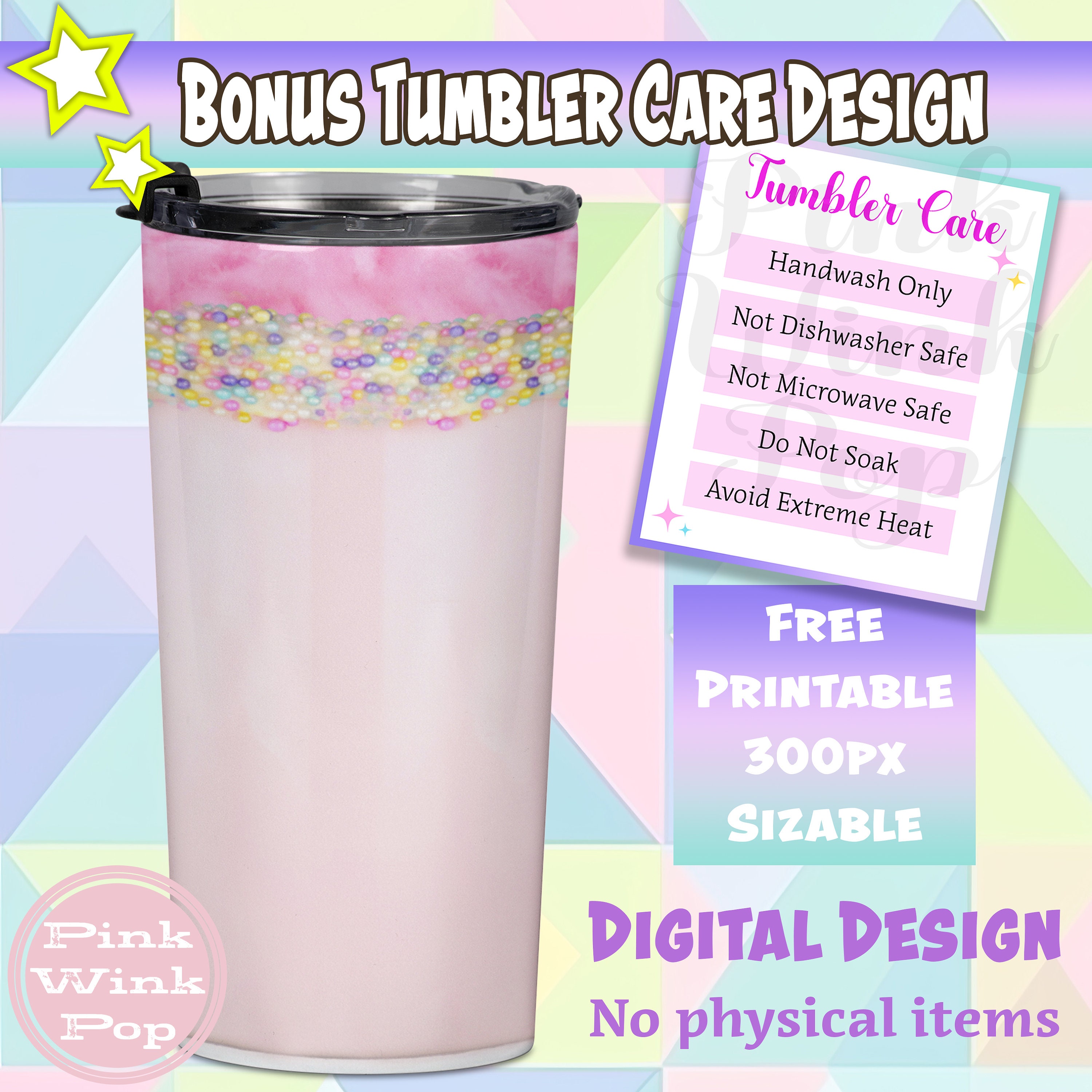 Pink Cotton Candy Milkshake Tumbler Wrap Sublimation - Etsy