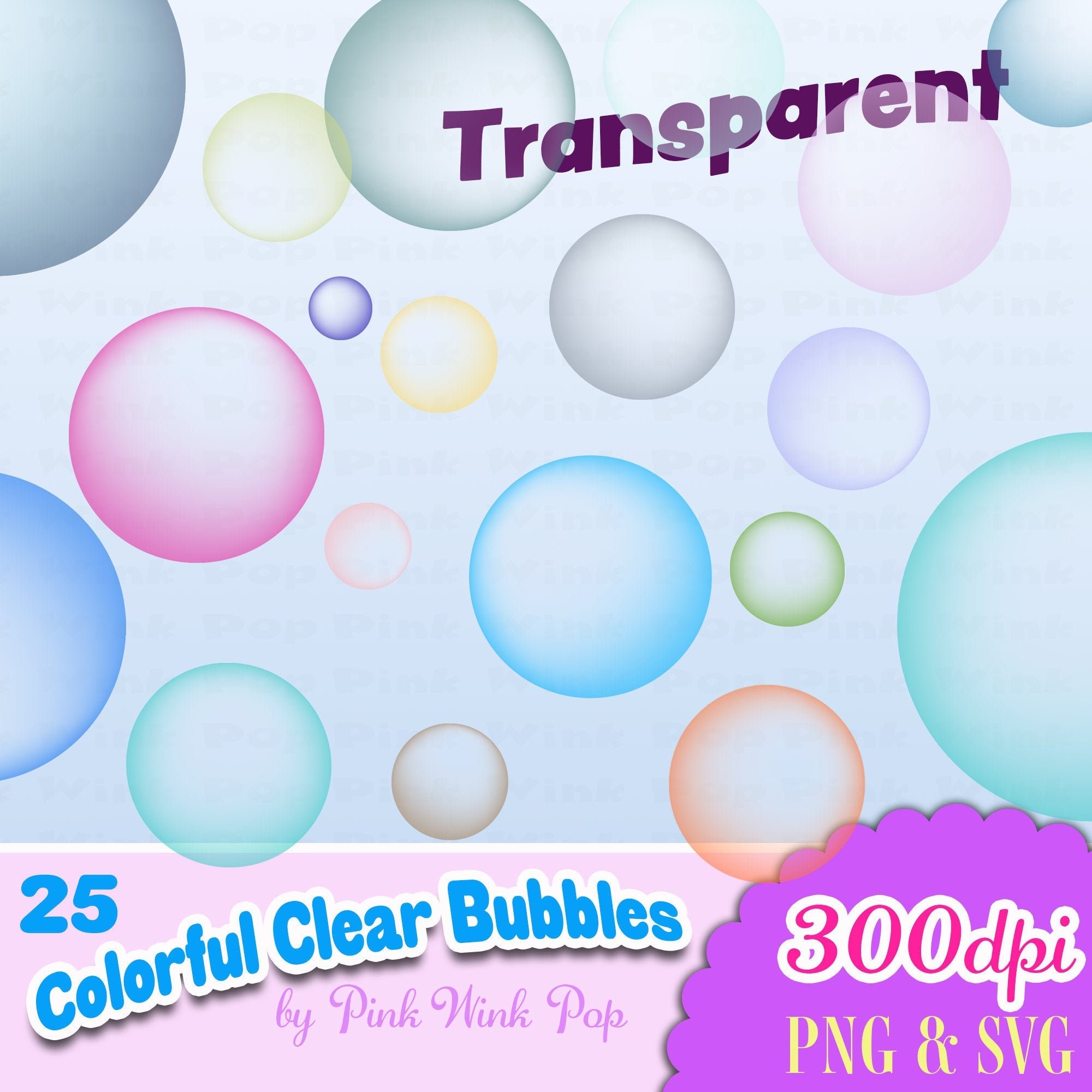 SVG PNG Vector Bubbles Transparent for Weddings School Stickers ...