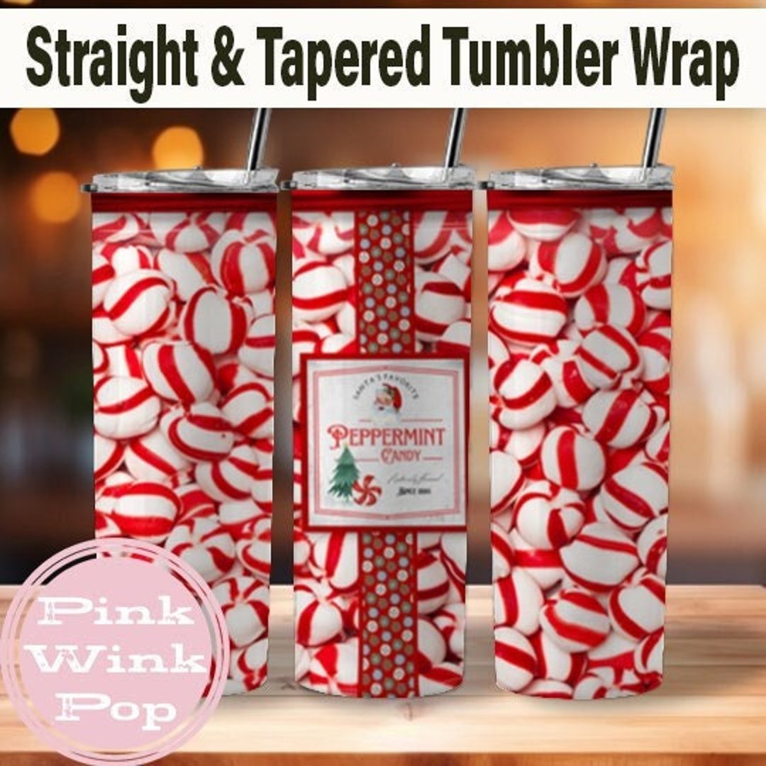 Christmas Mints Tumbler Wrap Sublimation Realistic Design - Etsy