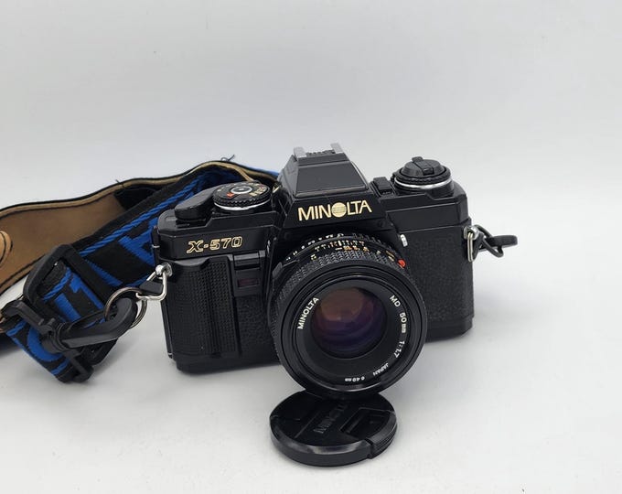 Minolta X-570 35mm SLR Camera W/ Minolta MD 50mm F/1.7 Lens - Etsy
