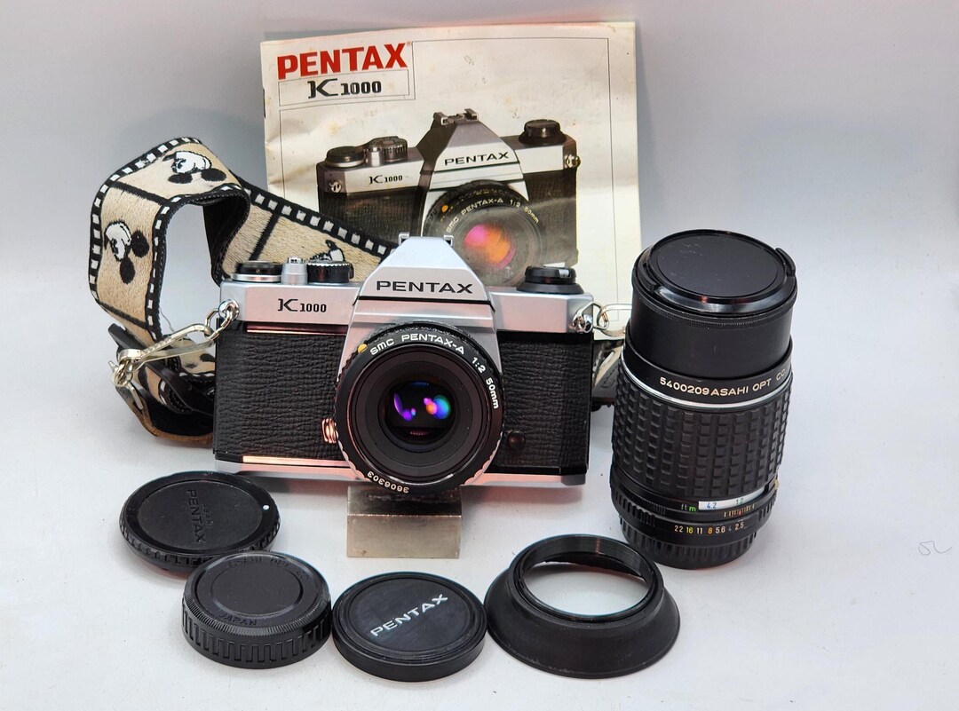 Asahi Pentax K1000 35mm Film Camera W SMC Pentax-a 50mm F/2, Takumar ...