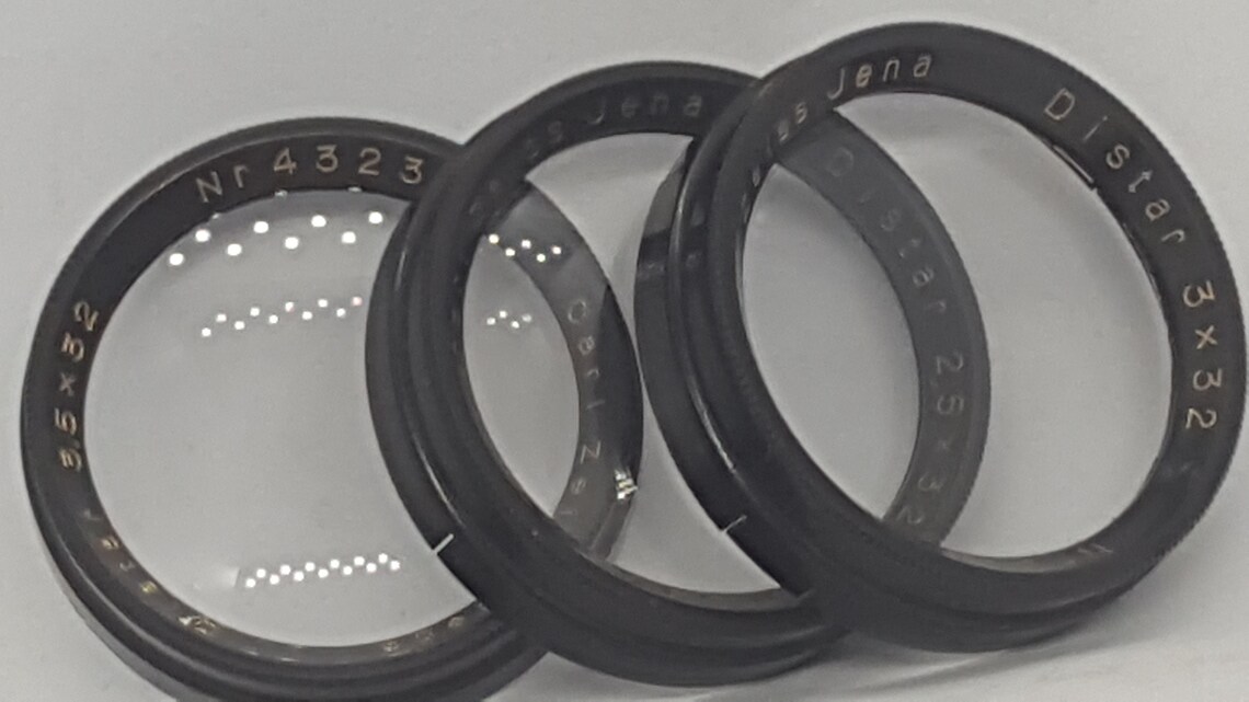 Carl Zeiss Jena Lens Distar Filter Set 2.5x32 3x32 3.5x32 W/ - Etsy