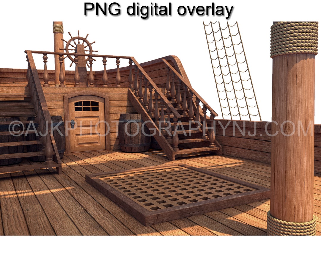 Pirate Ship PNG Digital Overlay - Etsy