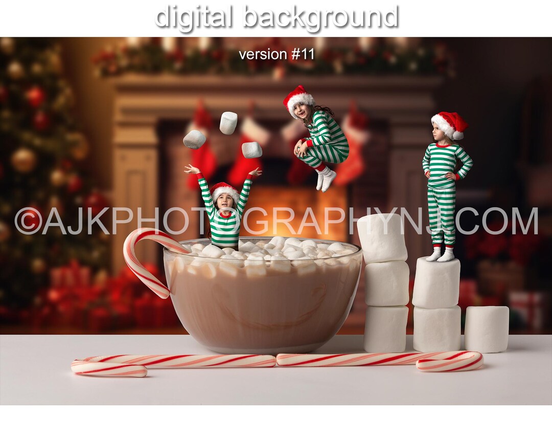 Hot Chocolate in Bowl With Candy Canes and Marshmallows, Marshmallow ...