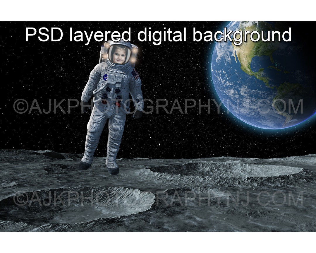 Astronaut Digital Background, One Astronaut in Outer Space Floating ...