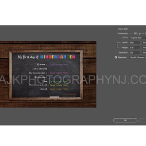 First Day of Kindergarten Customizable PSD Digital Background, Back to ...