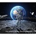 Astronaut Digital Background, One Astronaut in Outer Space on the Moon ...