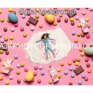Easter Digital Background, Easter Flour Angel, Easter Bunny, Chocolate ...