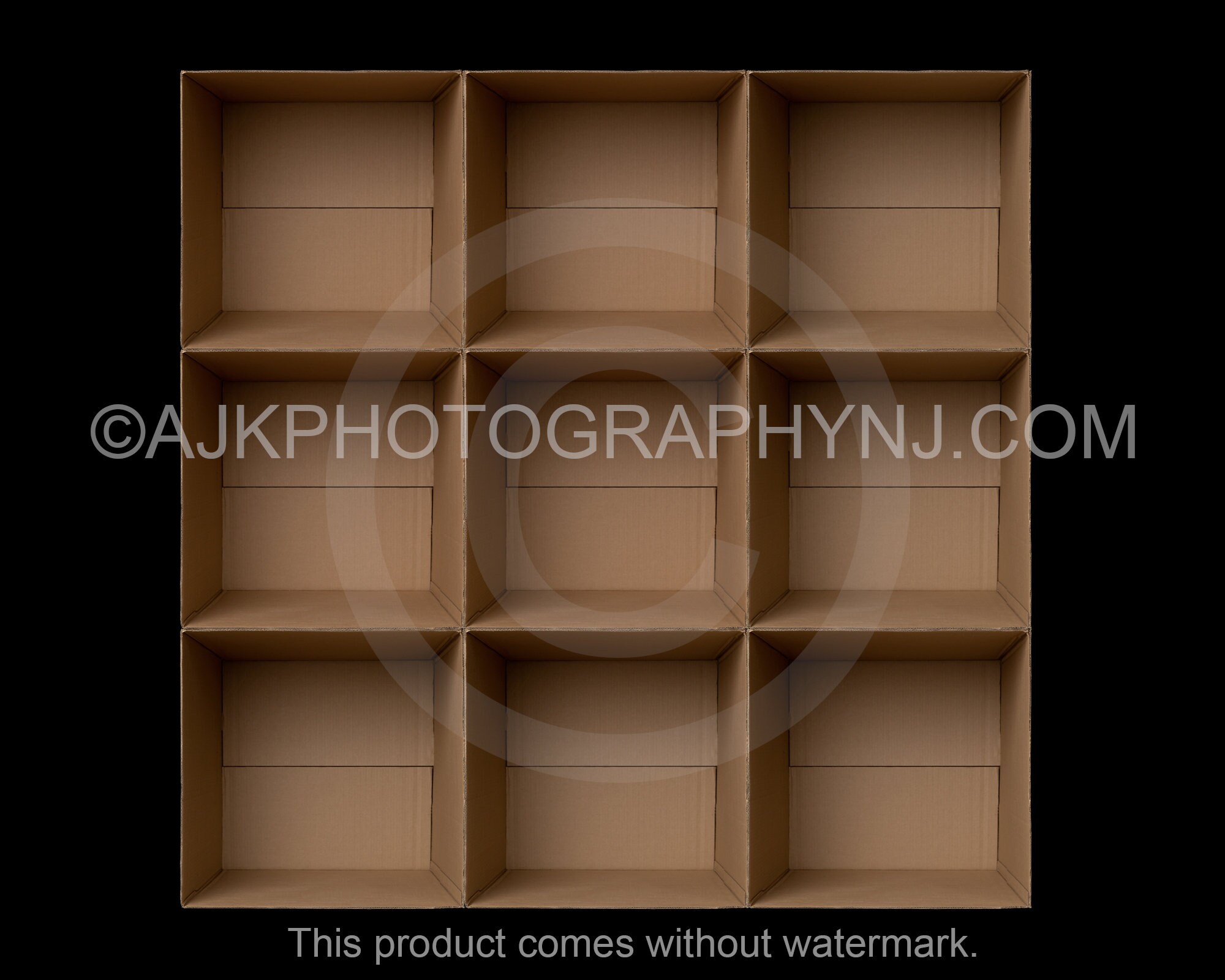 PNG Overlay 9 Empty Cardboard Boxes Template Inside the Box - Etsy