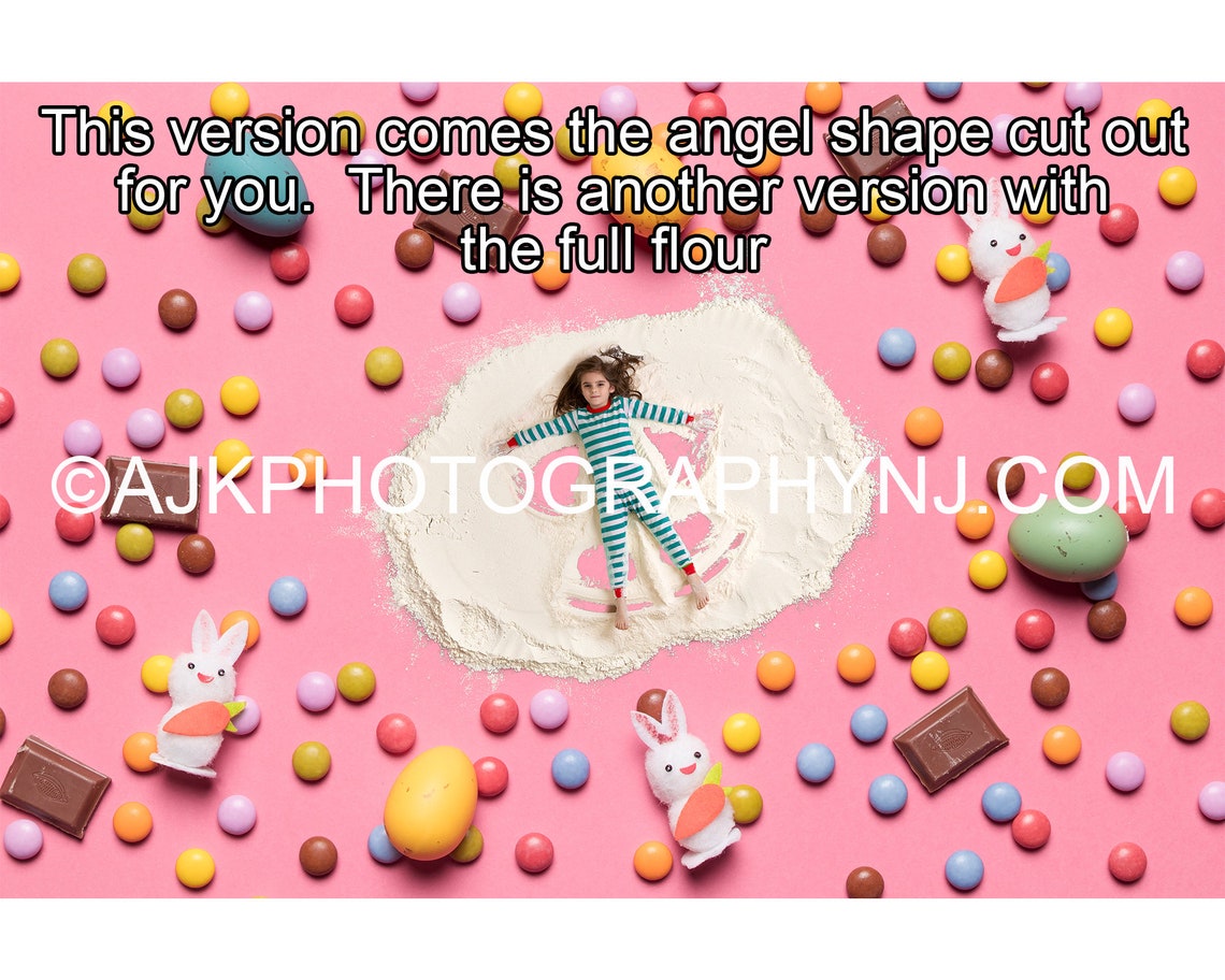 Easter digital background Easter flour angel Easter bunny | Etsy