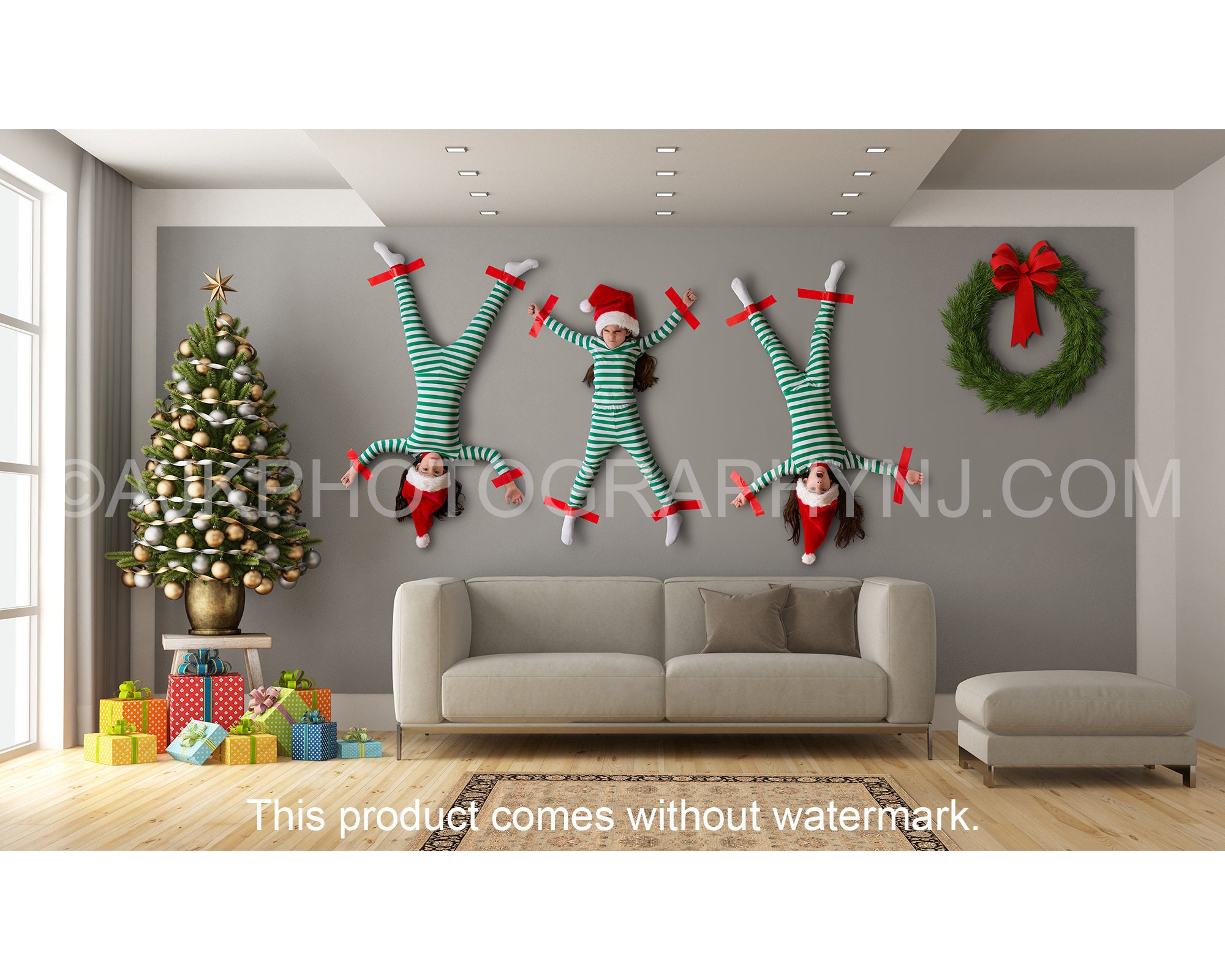 Niños pegados a la pared de una sala de estar versión de - Etsy México