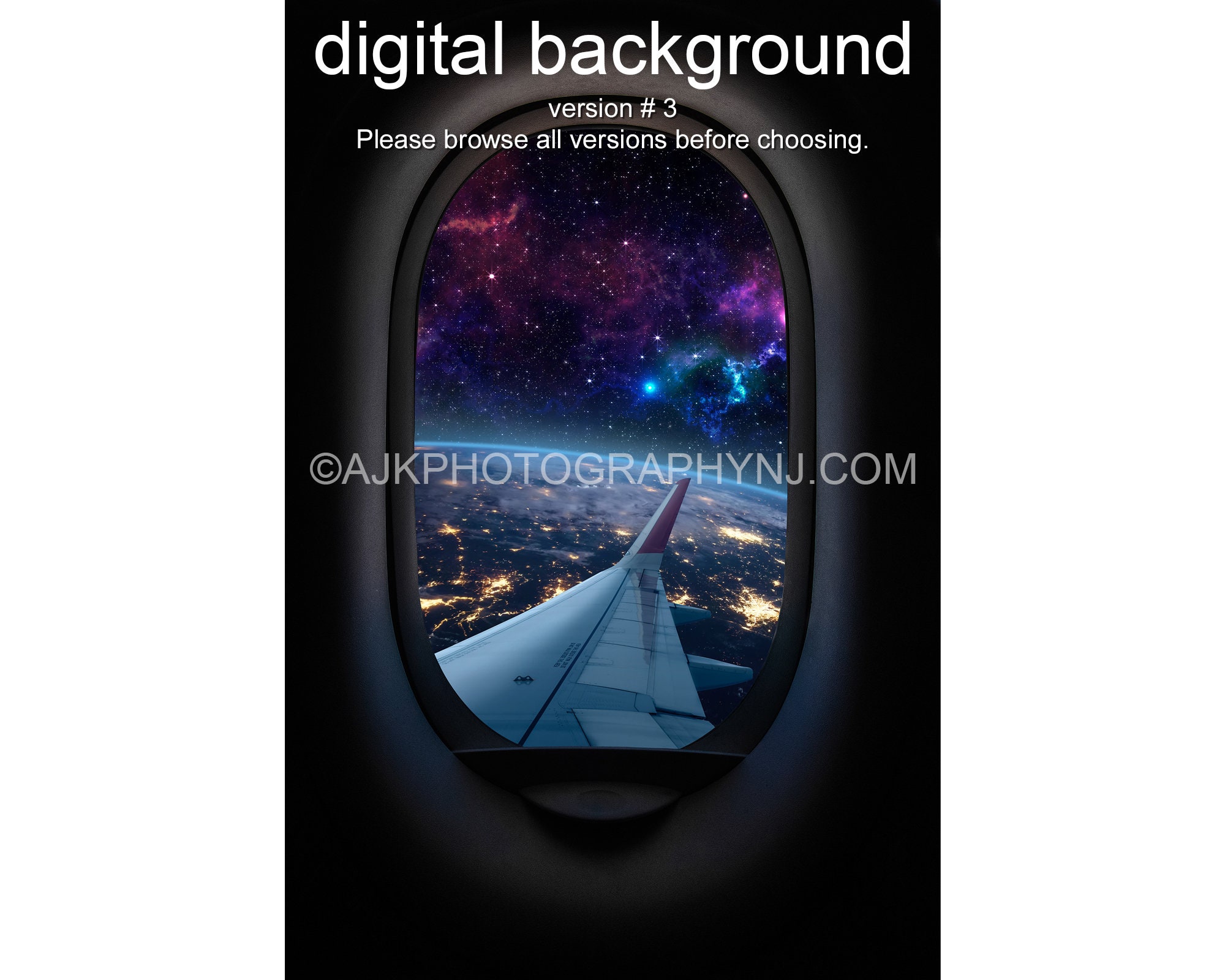 Outer Space Digital Backdrop View of Earth and Space From and - Etsy