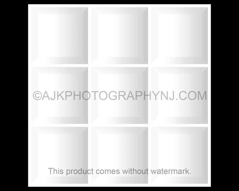 9 Empty White Boxes Template, Inside the Box, Class Photo, PNG Digital ...