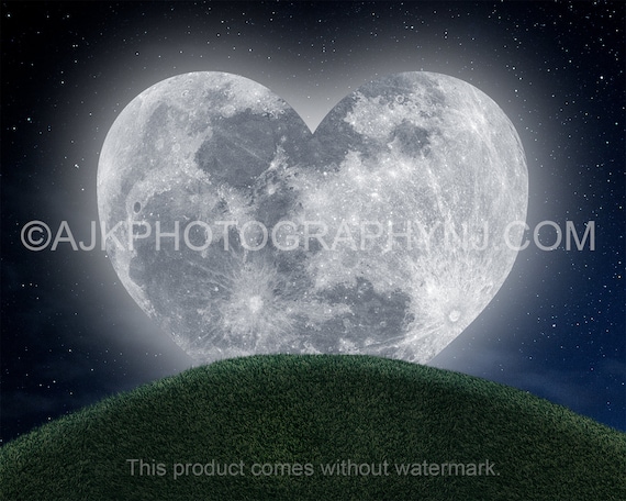 Heart Shaped Moon Moon Shape PNG Transparent, Heart Shaped Moon, Moon,