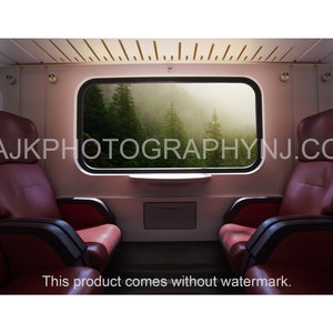Train Digital Backdrop, View of a Beautiful Forest From a Train Window ...