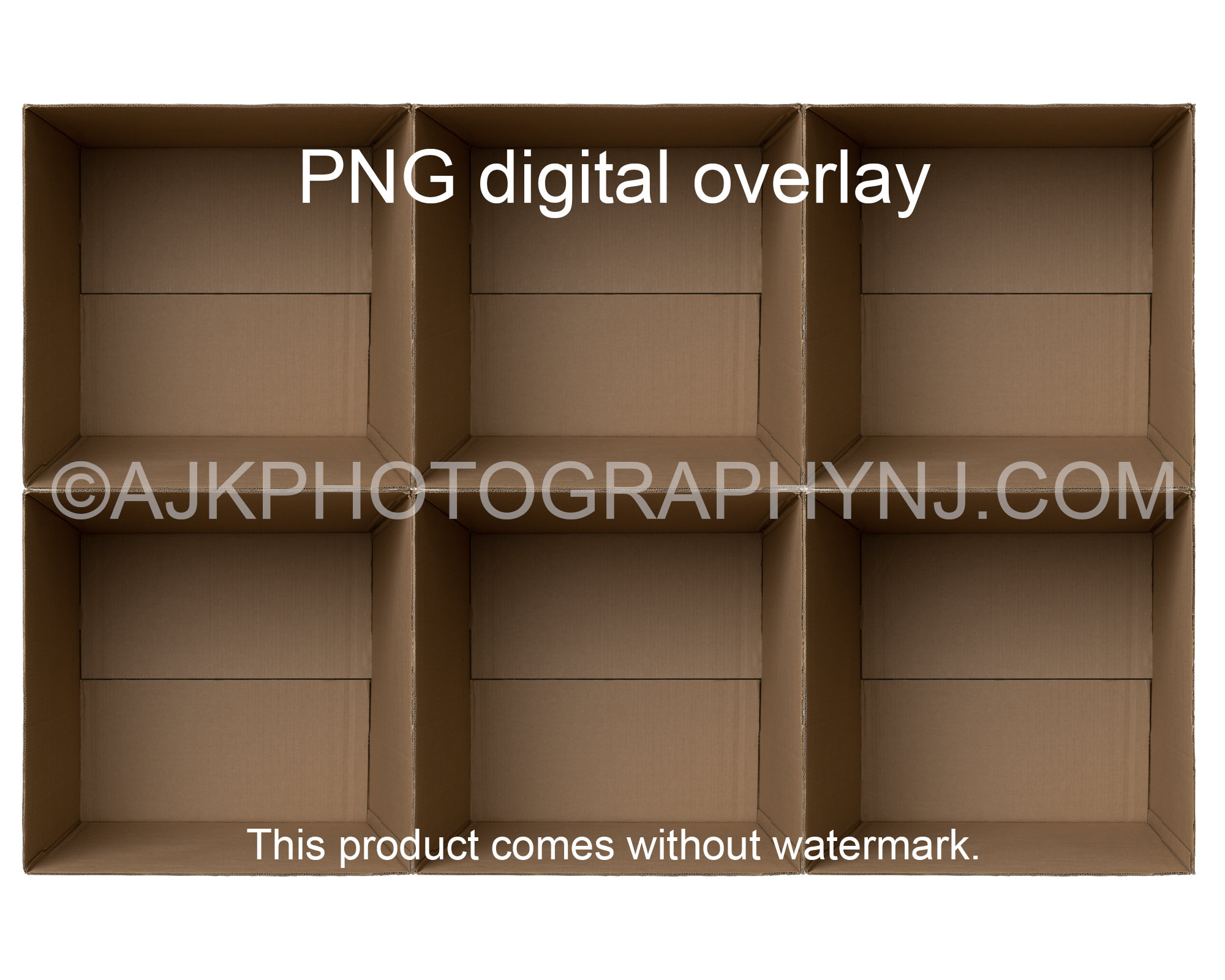 6 Empty Cardboard Boxes Template Class Photo Family - Etsy