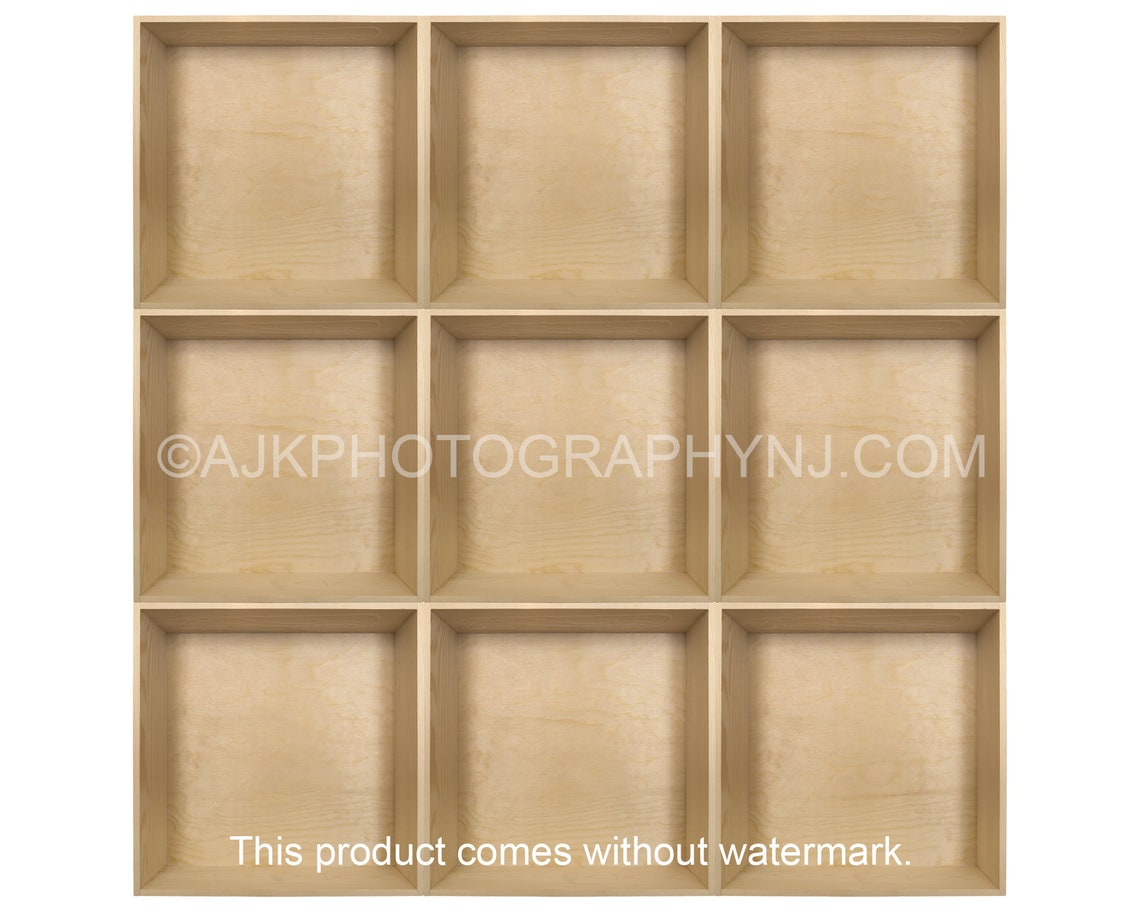 9 Empty Wood Boxes Template, Inside the Box, PNG Digital Overlay - Etsy