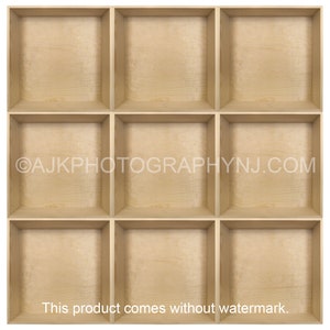 9 Empty Wood Boxes Template, Inside the Box, PNG Digital Overlay - Etsy