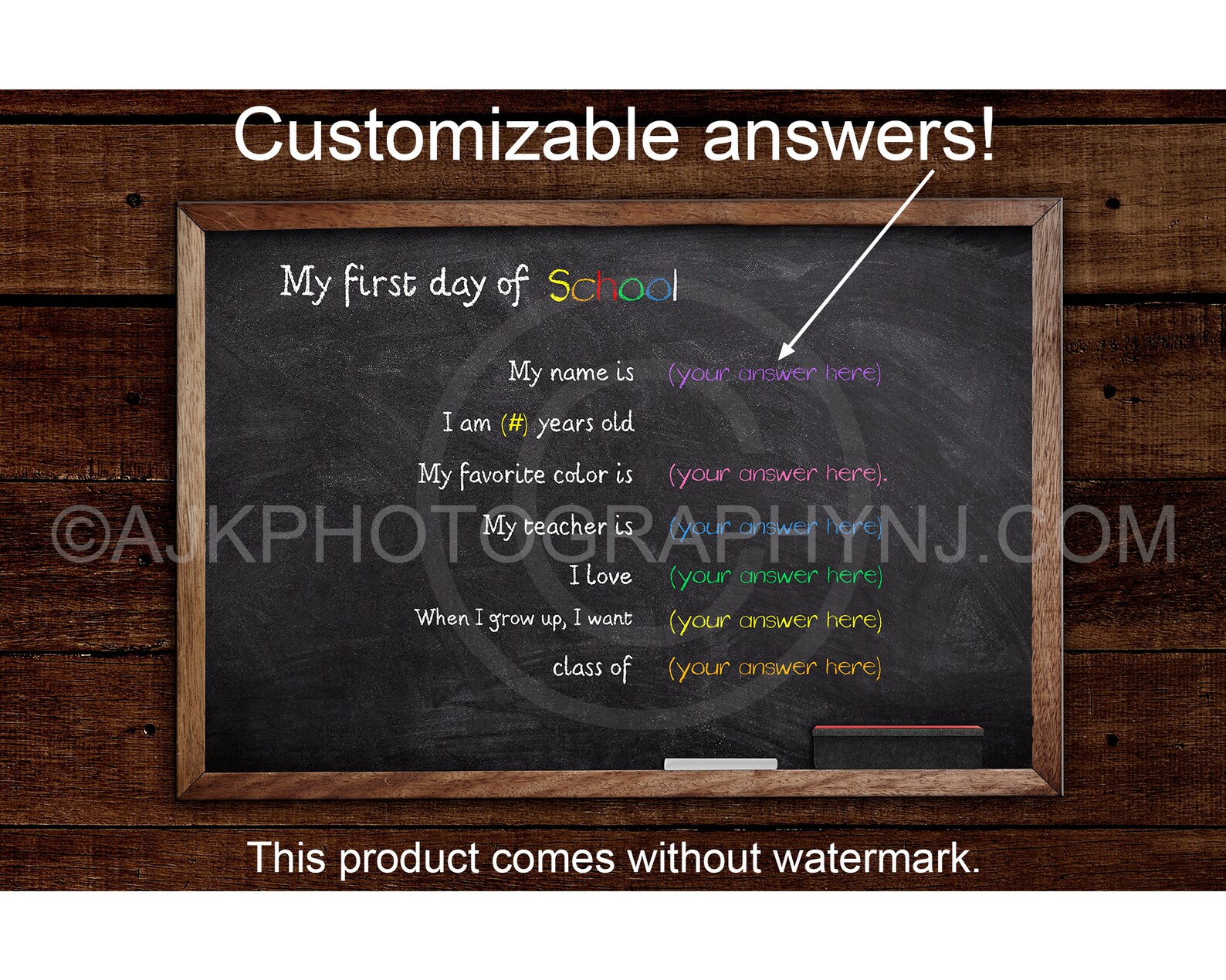 First Day of School Customizable PSD Digital Background - Etsy