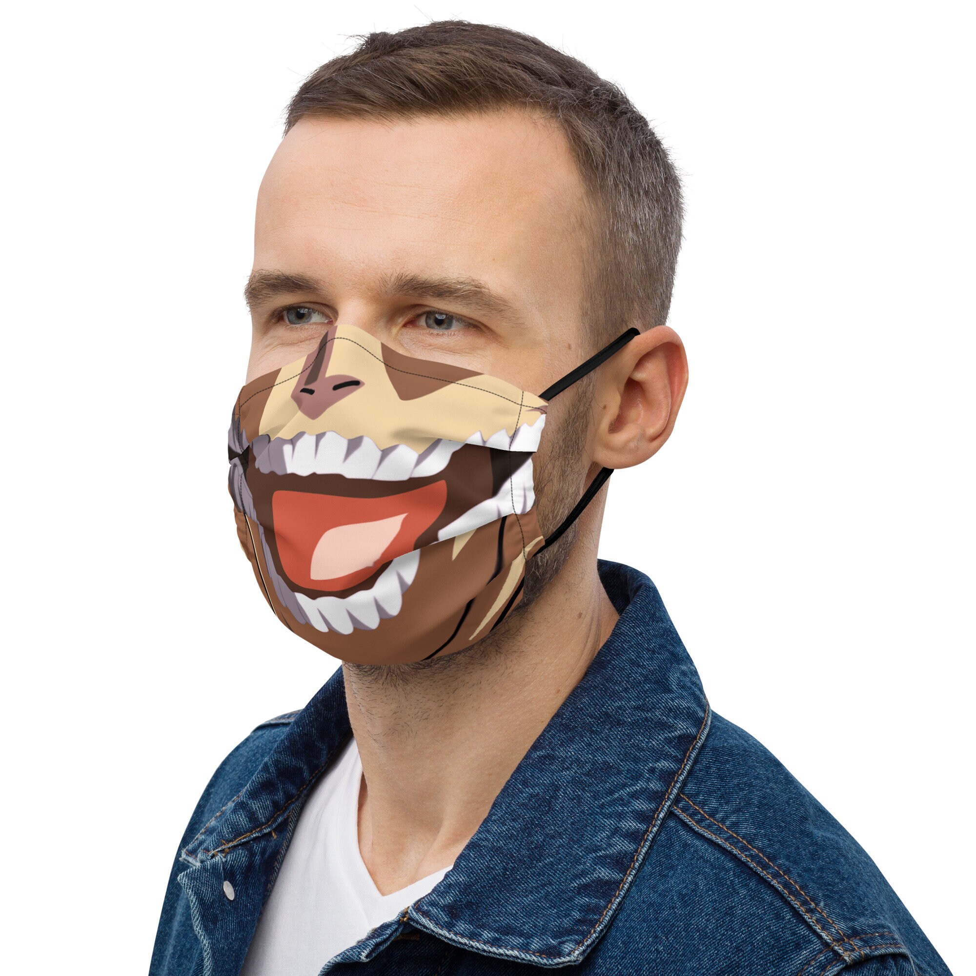 ANIME FACEMASK Titan Anime Mask Funny Facemask Japanese Inspired ...