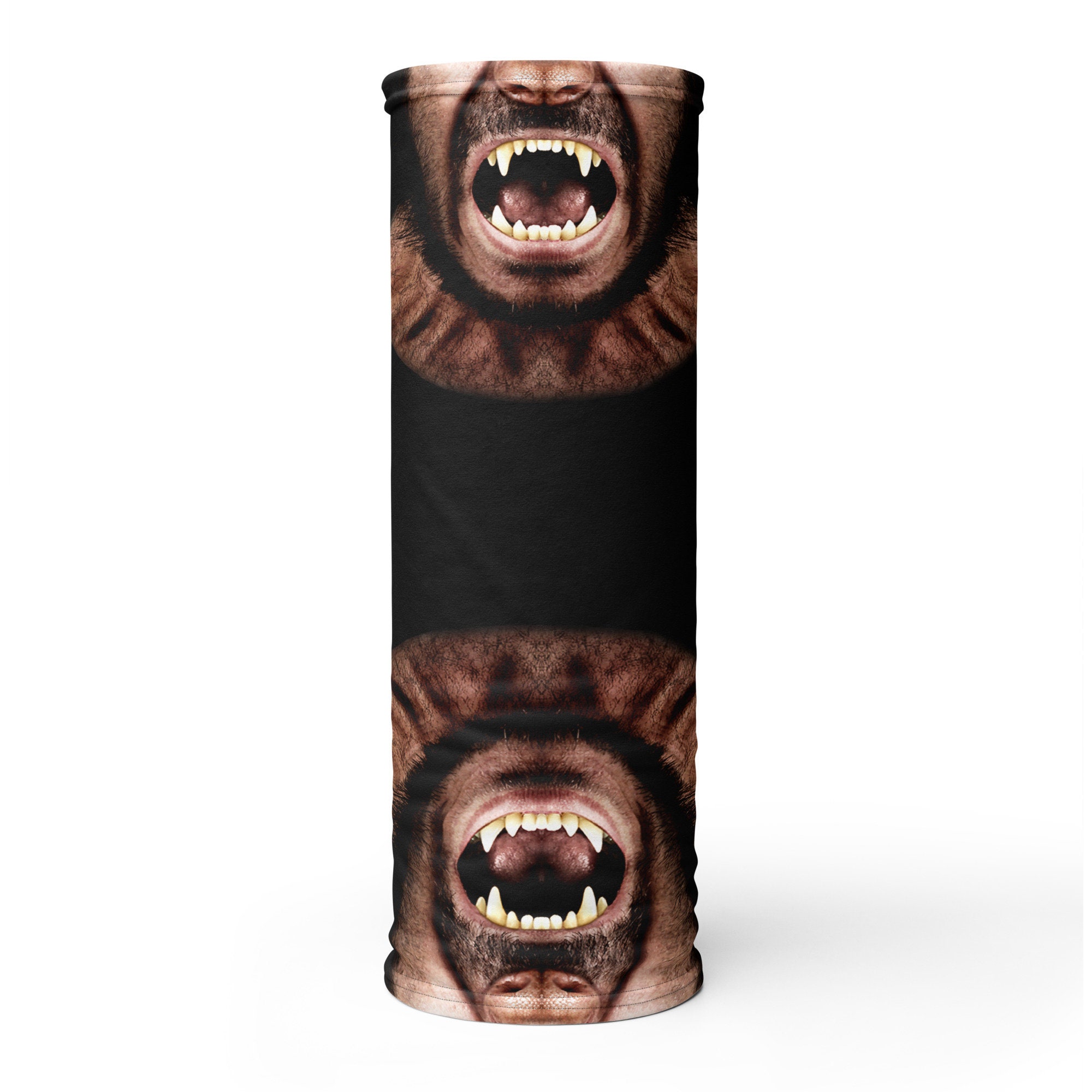 WOLF MAN - Neck Gaiter Nose Covering Mask - Sharp Teeth Mask ...