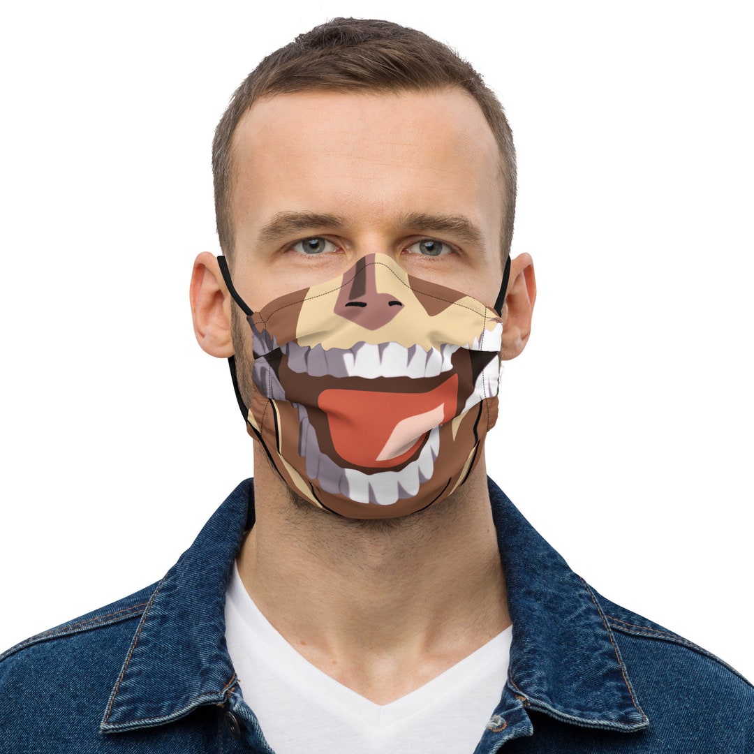 ANIME FACEMASK Titan Anime Mask Funny Facemask Japanese Inspired ...
