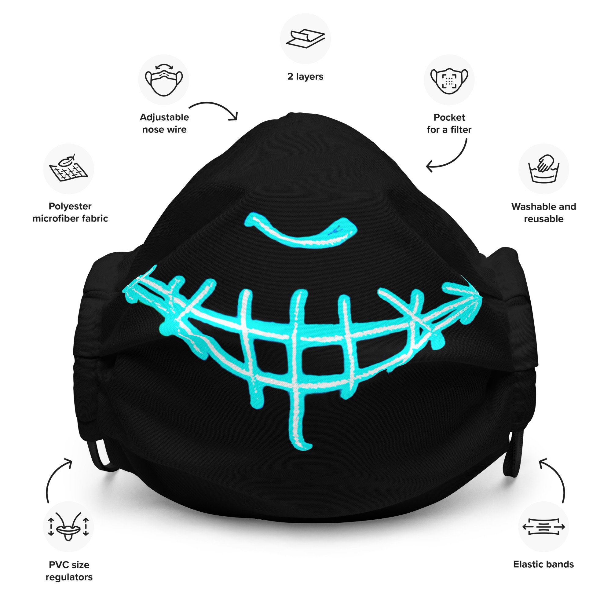 SMILE FACEMASK Movie Inspired Mask Reusable Mask Unisex Face Protector ...