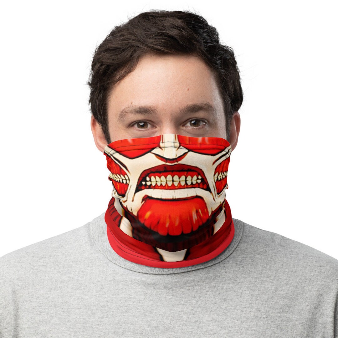 TITAN NECK GAITER - Anime Neck Gaiter - Bandana Graphic Neck Gaiter ...