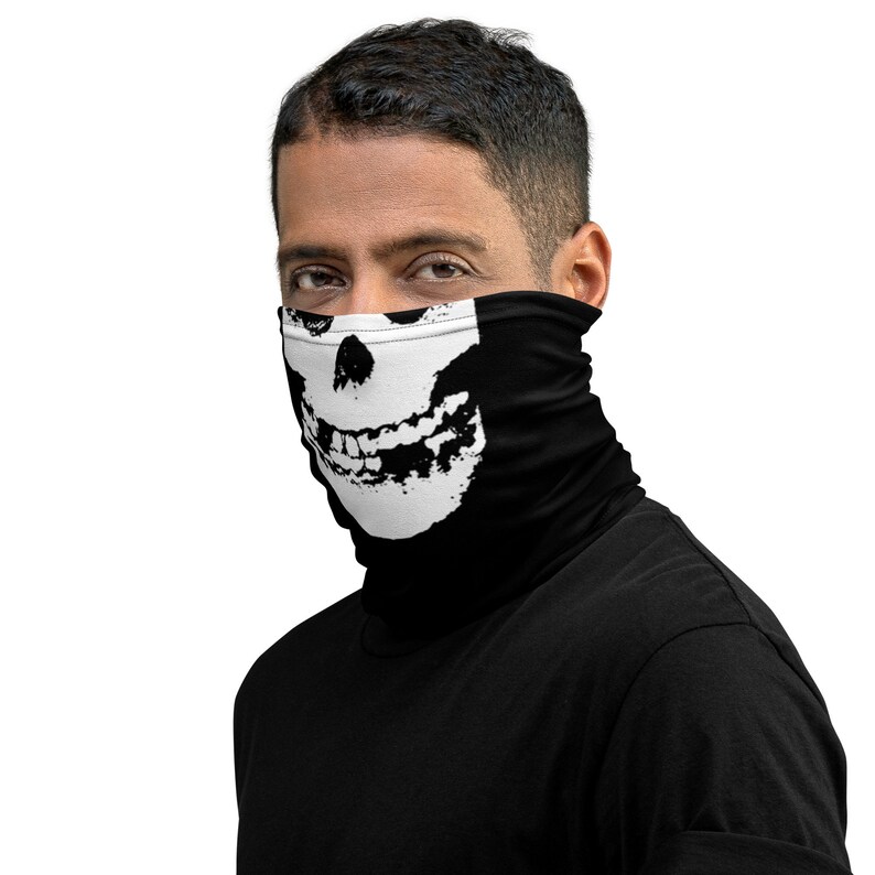 SKULL NECK GAITER - Smile Mask - Misfits Fiend Mask - Funny Graphic ...