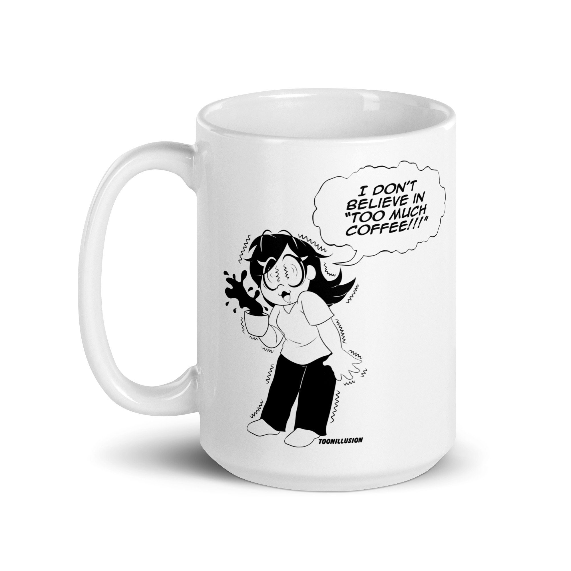 Extreme Coffee Lover Mug Anime Chibi Cartoon Inspired Character Coffee ...