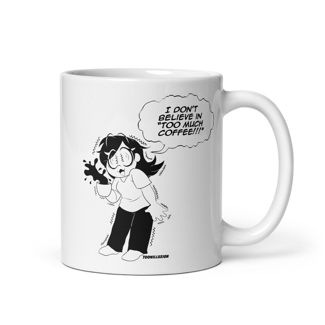 Extreme Coffee Lover Mug Anime Chibi Cartoon Inspired Character Coffee ...