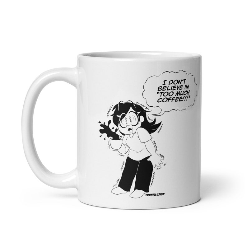 Extreme Coffee Lover Mug Anime Chibi Cartoon Inspired Character Coffee ...