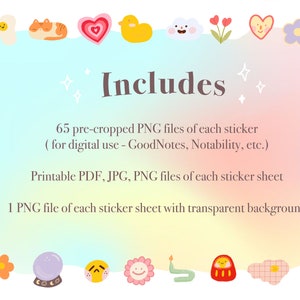 65 Cute Digital Planner Stickers | Digital Stickers | Printable ...